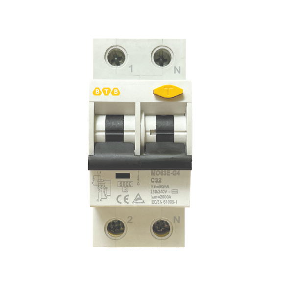 RCBO MO63E 1PN 16A 30mA 6kA - BTB Electric